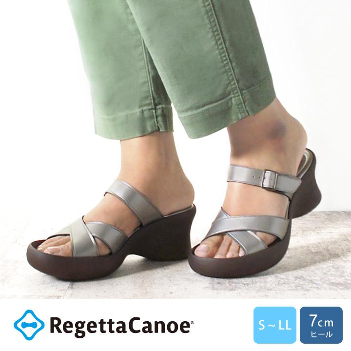 Regetta Canoe リゲッタカヌー CJFH-809 クロスベルト ウェッジサンダル 履きやすい 歩きやすい サンダル レディース ...