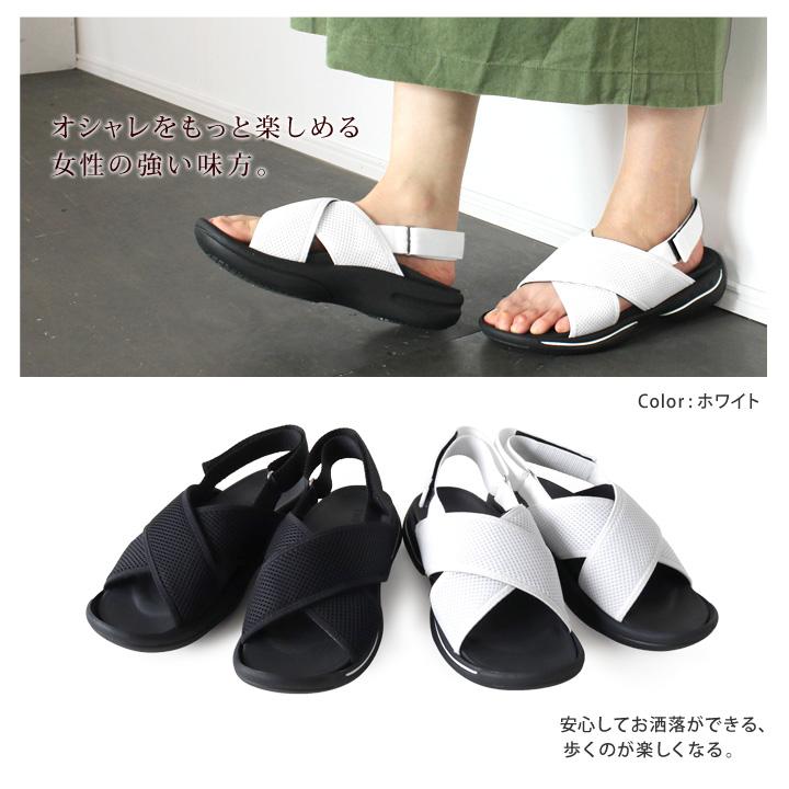 Re:getA リゲッタ re-3097メッシュクロスベルトサンダル レディース 軽量 バックベルト スポーツサンダル ローヒール 履きやすい 歩きやすい 痛くなりにくい : リゲッタ公式 ...