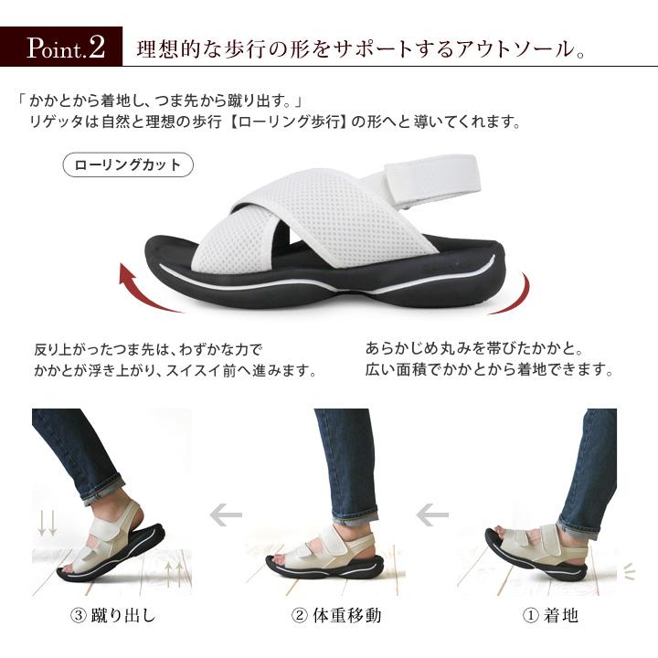 Re:getA リゲッタ re-3097メッシュクロスベルトサンダル レディース 軽量 バックベルト スポーツサンダル ローヒール 履きやすい 歩きやすい 痛くなりにくい : リゲッタ公式 ...