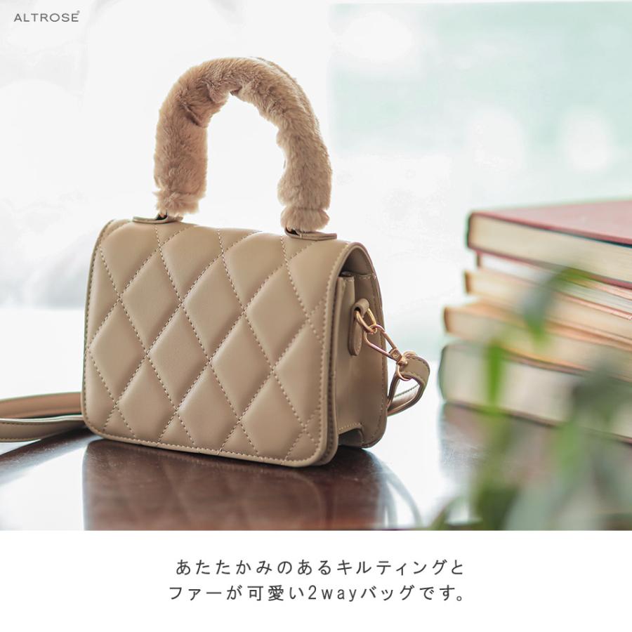ショルダーバッグ ショルダー トートバッグ トート ミニ キルティング ファー 2WAY 斜め掛け 斜めがけ スカーレット :332391:ALTROSE - 通販 - Yahoo!ショッピング