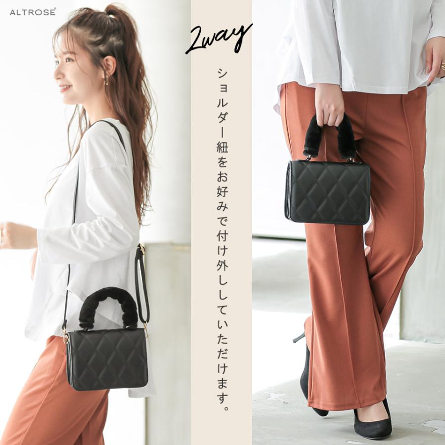 ショルダーバッグ ショルダー トートバッグ トート ミニ キルティング ファー 2WAY 斜め掛け 斜めがけ スカーレット :332391:ALTROSE - 通販 - Yahoo!ショッピング