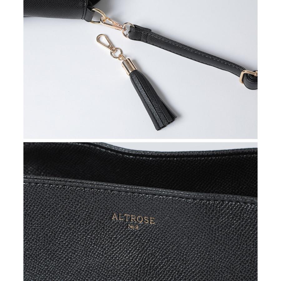 ショルダーバッグ ショルダー 斜めがけ タッセル チャーム 合皮 レザー風 無地 シンプル インナーバッグ レディース : 332509 : バッグ 雑貨 ALTROSE アルトローズ ...