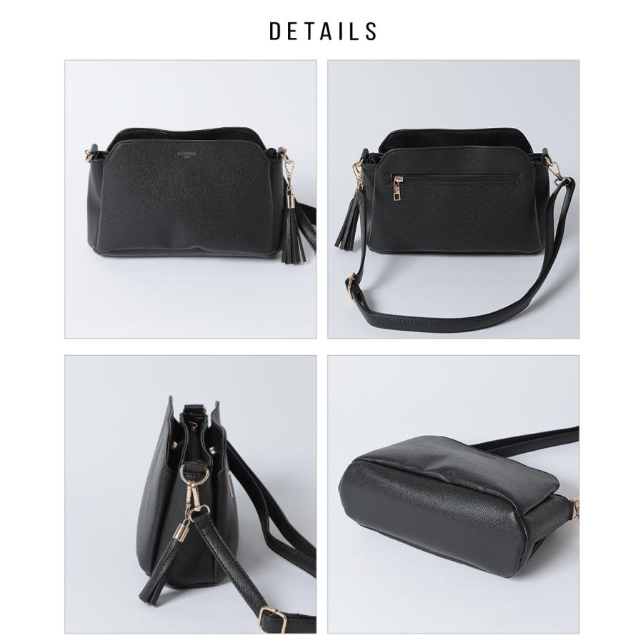 ショルダーバッグ ショルダー 斜めがけ タッセル チャーム 合皮 レザー風 無地 シンプル インナーバッグ レディース : 332509 : バッグ 雑貨 ALTROSE アルトローズ ...