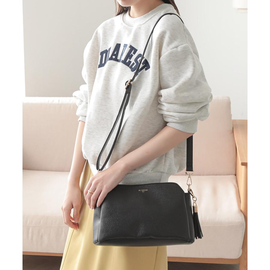 ショルダーバッグ ショルダー 斜めがけ タッセル チャーム 合皮 レザー風 無地 シンプル インナーバッグ レディース : 332509 : バッグ 雑貨 ALTROSE アルトローズ ...