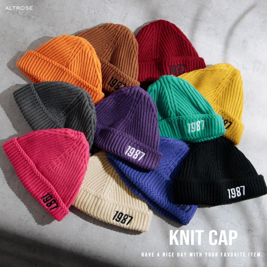 ALTROSE ニット帽 ニット 帽子 レディース メンズ 秋冬 秋 冬 ネオンカラー 蛍光 ロゴ リブ お揃い 防寒 あったか 暖かい ...
