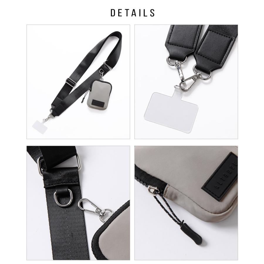 スマホショルダー スマホストラップ スマホ ショルダー ホルダー 挟むだけ 紐 太 ポーチ ブラック ベルト ストラップ : 450002 : バッグ 雑貨 ALTROSE アルトローズ ...