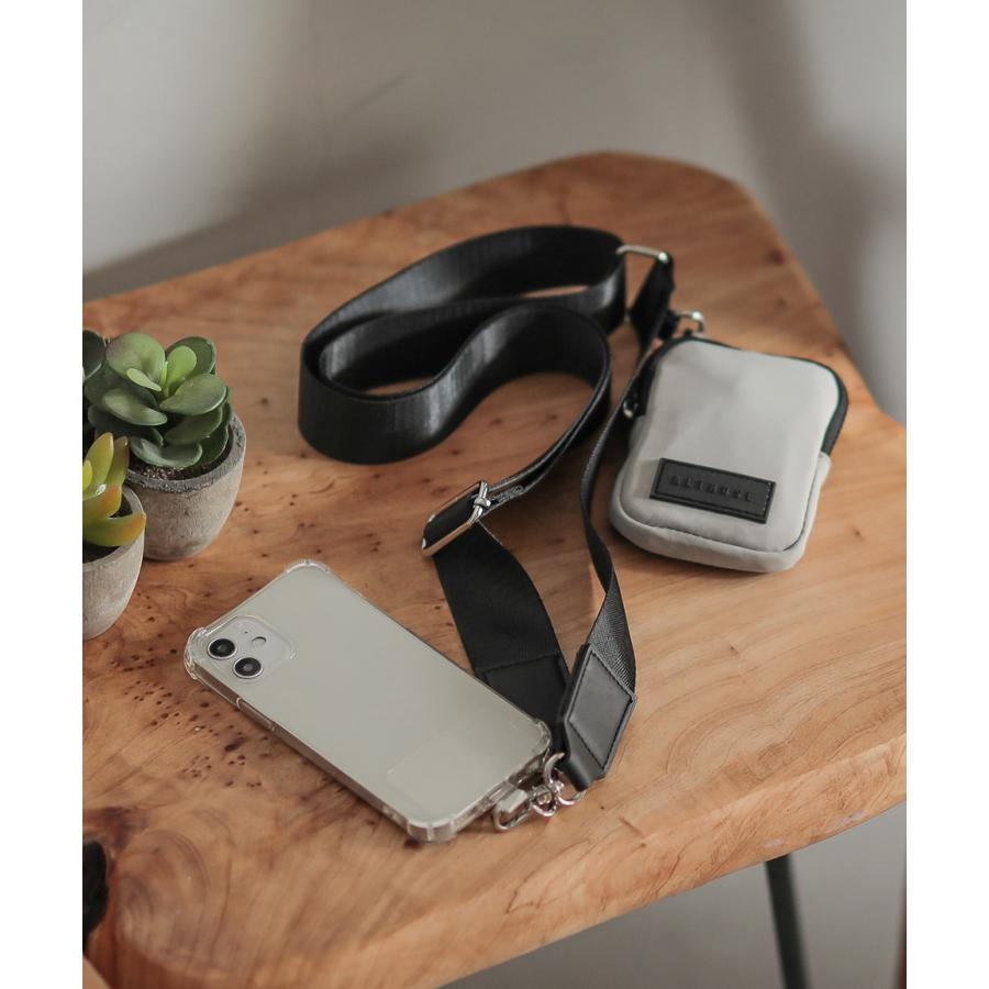 スマホショルダー スマホストラップ スマホ ショルダー ホルダー 挟むだけ 紐 太 ポーチ ブラック ベルト ストラップ : 450002 : バッグ 雑貨 ALTROSE アルトローズ ...