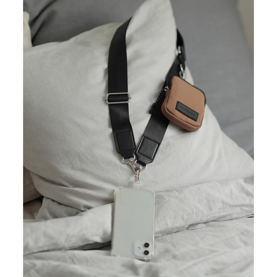 スマホショルダー スマホストラップ スマホ ショルダー ホルダー 挟むだけ 紐 太 ポーチ ブラック ベルト ストラップ : 450002 : バッグ 雑貨 ALTROSE アルトローズ ...
