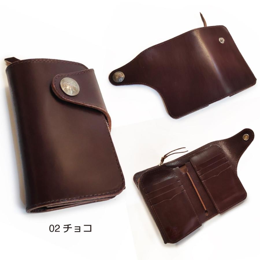 コンチョ ハーフ財布 サドルレザー メンズ レディース ミドル コンチョ ハーフ財布 サドルレザー メンズ レディース ミドル