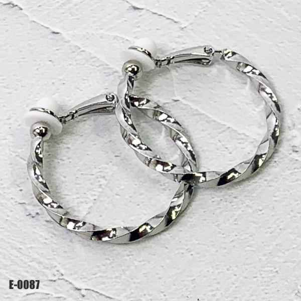 送料無料!! シンプル ツイスト型イヤリング 3.0cm フープ 丸型 クリップ式 E-0087 : オールマイティーヤフーショップ - 通販 - Yahoo!ショッピング