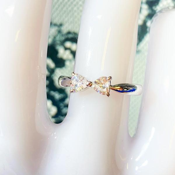 送料無料!! シルバー 925 CZダイヤ 13号 リボン かわいい デザインリング 指輪 パーティー 結婚式 R-0213 : オールマイティーヤフーショップ - 通販 - Yahoo!ショッピング