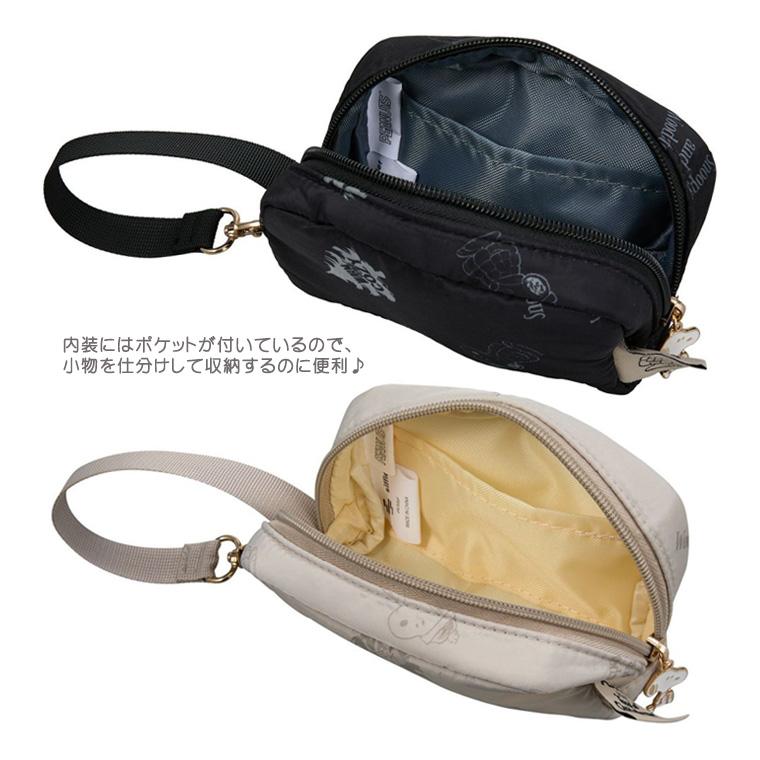 SNOOPY（スヌーピー） SNOOPY PEANUTS ポーチ コスメ 秋冬 小物入れ 化粧ポーチ トラベルポーチ シフレ ブラック ...