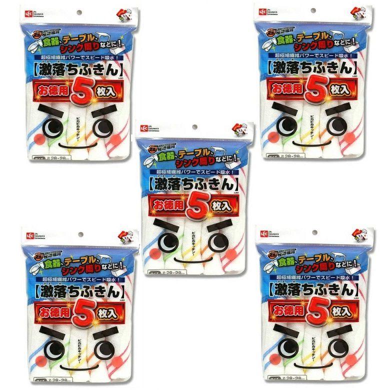 LEC 激落ちふきん お徳用 5枚入 LEC レック 【×5個セット】 : Aマートeショップ - 通販 - Yahoo!ショッピング