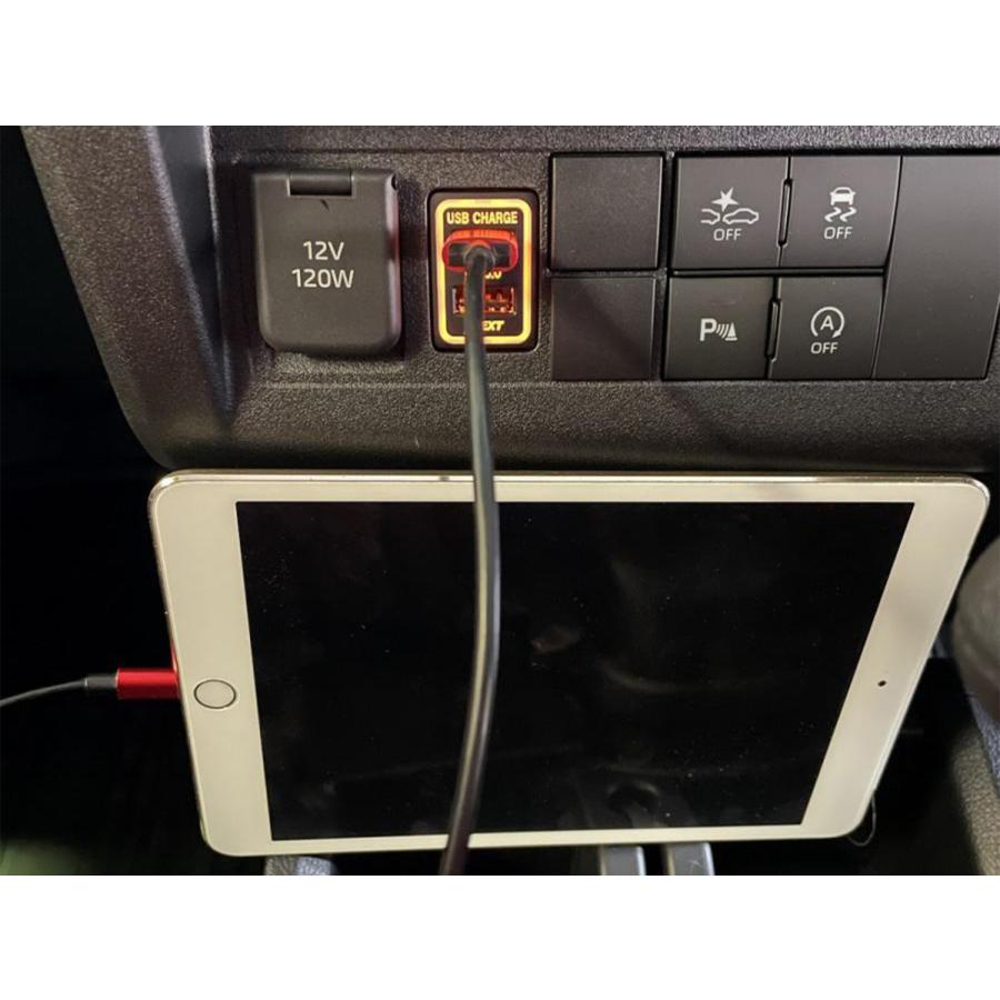 サンバートラック S500J S510J スマートUSBユニット ブルー発光 急速充電タイプ ダイハツ トヨタ車汎用 J-NEXT ...