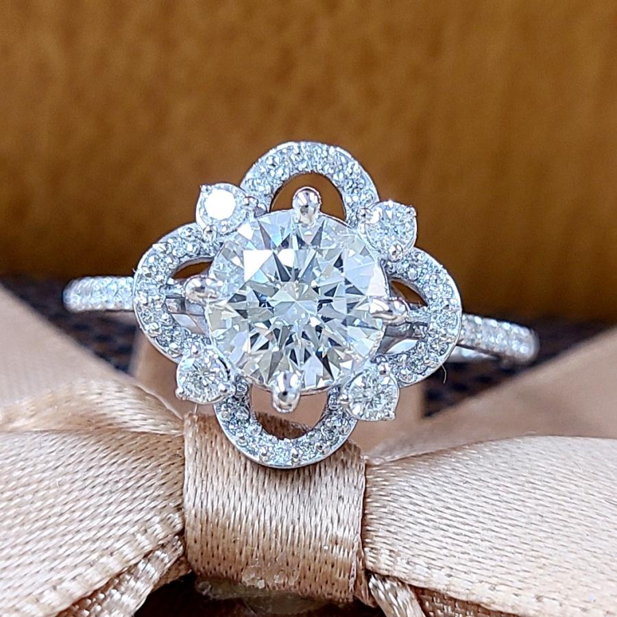 GIA鑑定書付 1ct ダイヤモンド H VS2 3EX K18 WG リング 指輪 18金 ホワイトゴールド 4月誕生石 : Four Seasons Jewellery - 通販 ...