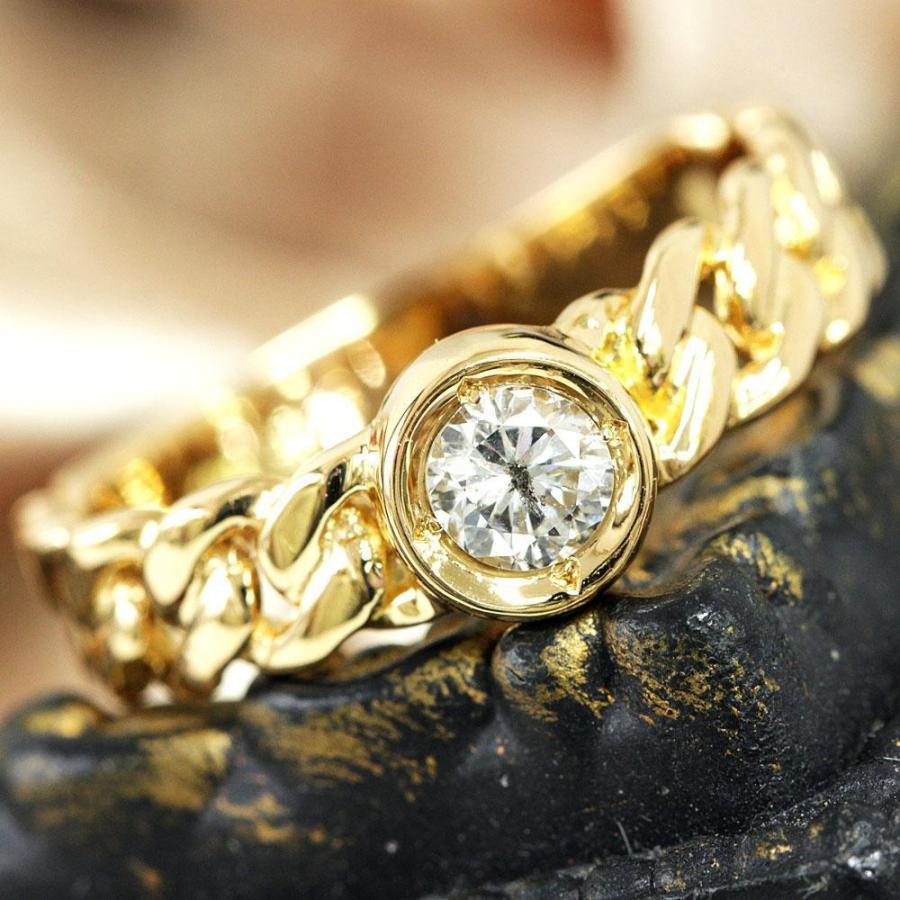 リング レディース【鑑別書付】個性的 オシャレ 0.3ct 天然 ダイヤモンド K18 YG イエローゴールド フクリン留め 指輪 4月誕生石 18金 : Four Seasons ...