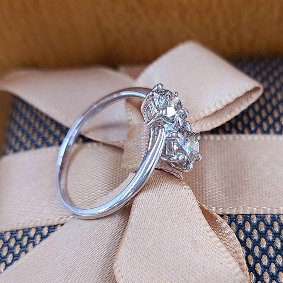 リング レディース【鑑定書付】ギラギラ VS 1ct ツイン 天然 ダイヤモンド K18 WG ホワイトゴールド ハグ 指輪 4月誕生石 18金 : Four Seasons ...