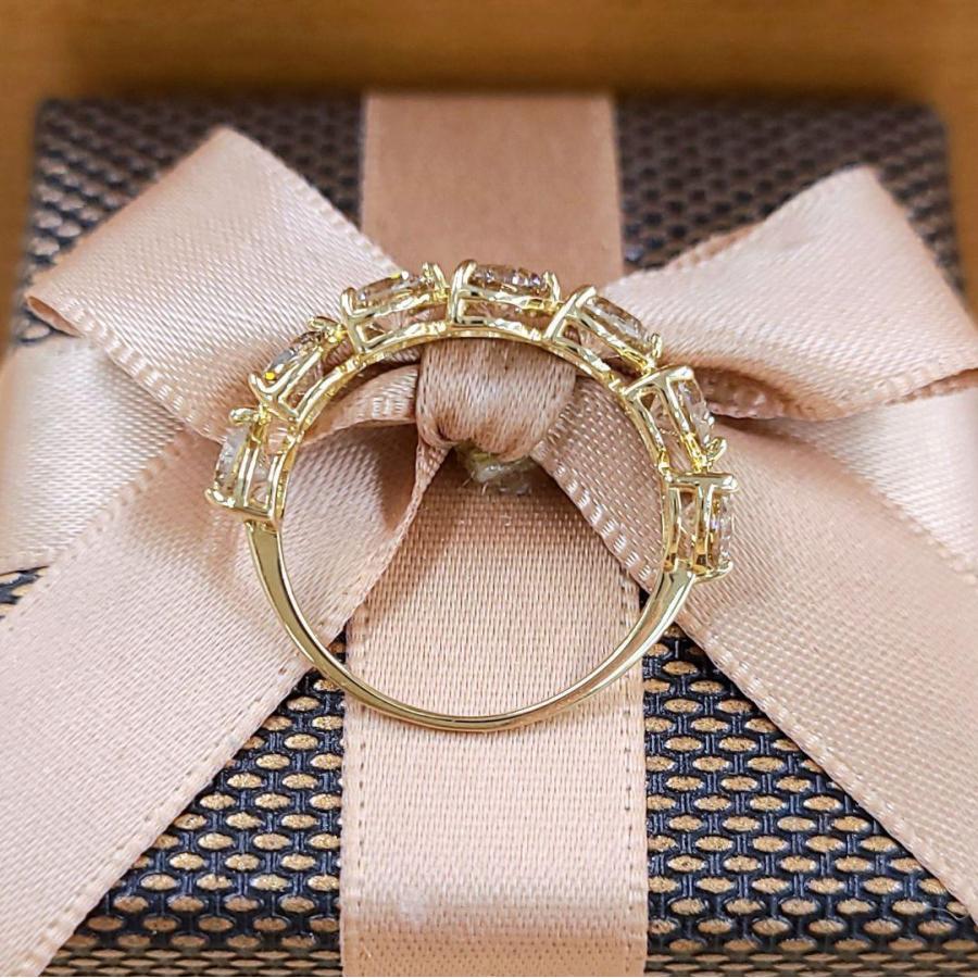 レディース リング 【鑑別書付】テリテリ！存在感抜群 計 2ct ダイヤモンド K18 YG イエローゴールド ハーフ エタニティ 指輪 4月の誕生石 18金 : Four Seasons ...