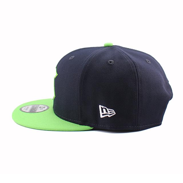 9FIFTY ニューエラ キャップ 東京ヤクルト スワローズ NPB TEAM LOGO SNAPBACK CAP NAVY LIME NEW ...