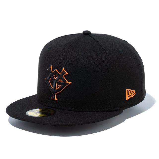 59FIFTY ニューエラ キャップ 読売 ジャイアンツ NPB TEAM LOGO FITTED CAP BLACK-BLACK ...
