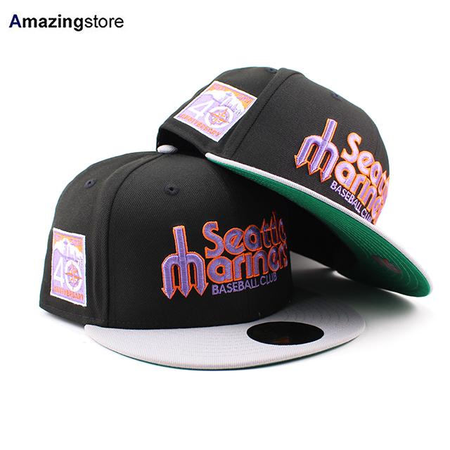 59FIFTY ニューエラ キャップ シアトル マリナーズ MLB 40TH ANNIVERSARY KELLY GREEN BOTTOM ...