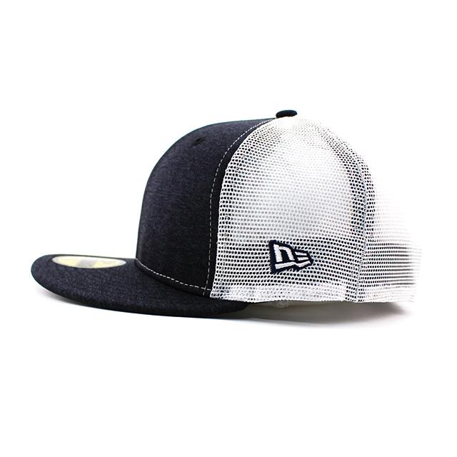 ニューエラ メッシュキャップ 59FIFTY BLANK SHADOW TECH MESH-BACK FITTED CAP NAVY ...