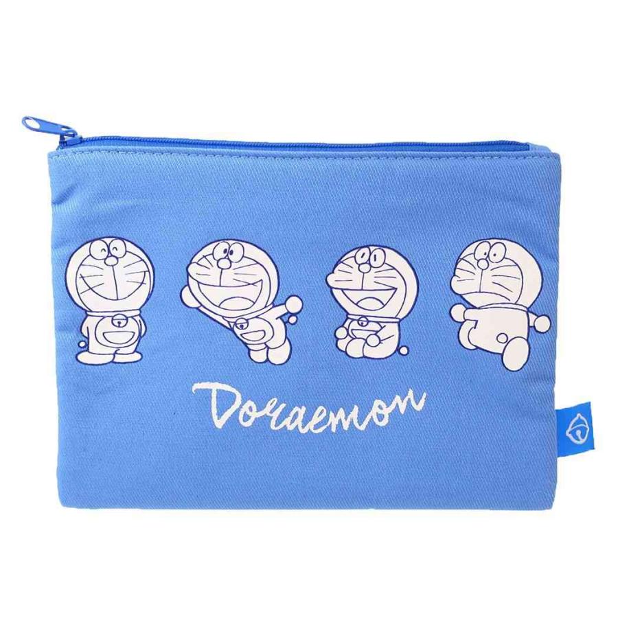 ドラえもん コットンポーチ コスメポーチ ファスナー付き Doraemon ブルー BL いっぱい キャラクター SHF1095 グッズ ...