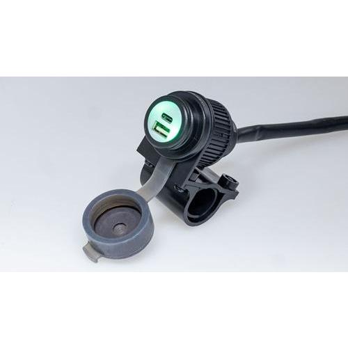 Harley Davidson USBポートKIT USB タイプA＆タイプC ハンドルクランプ : ハーレーパーツ店アンバーピース - 通販 ...