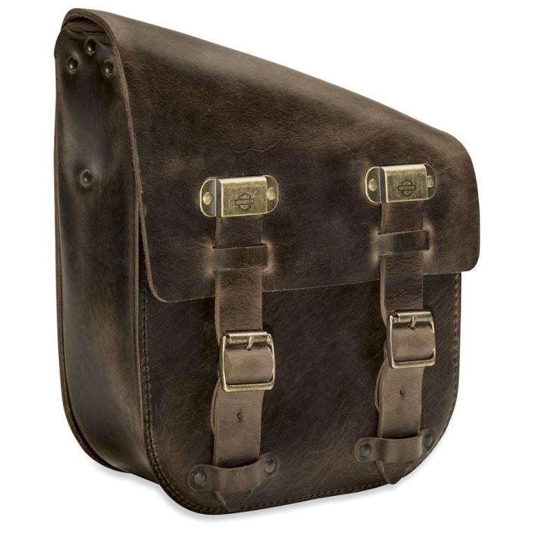 Harley Davidson シングルサイド スイングアームバッグ：2000年以降ソフテイル/アンティークブラウンレザー : ハーレーパーツ ...