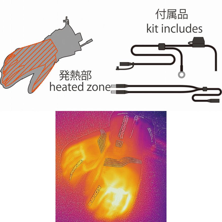 【ek-201】 EK-201 プロテクトエレクトリックグローブ12V：XS・S・M・L・XL・2XL・3XL ハーレー :cek-201 ...