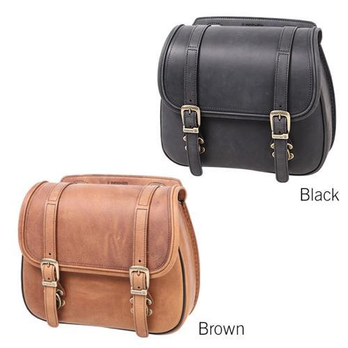 Harley Davidson DEGNER レザーサドルバッグ SB-89：ブラック : ハーレーパーツ店アンバーピース - 通販 ...