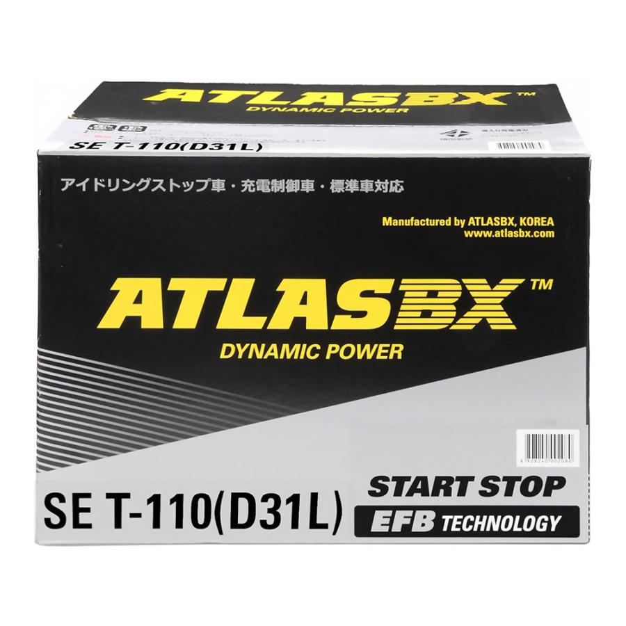 アトラス アイドリングストップ車用 バッテリー T-110 D31L ATLASBX Start Stop SE T110 75D31L 95D31L 100D31L 105D31L ...