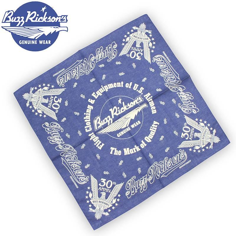 バズリクソンズ 30周年記念 バンダナ BR02761 / BUZZ RICKSON'S 30th ANNIVERSARY BANDANA ...