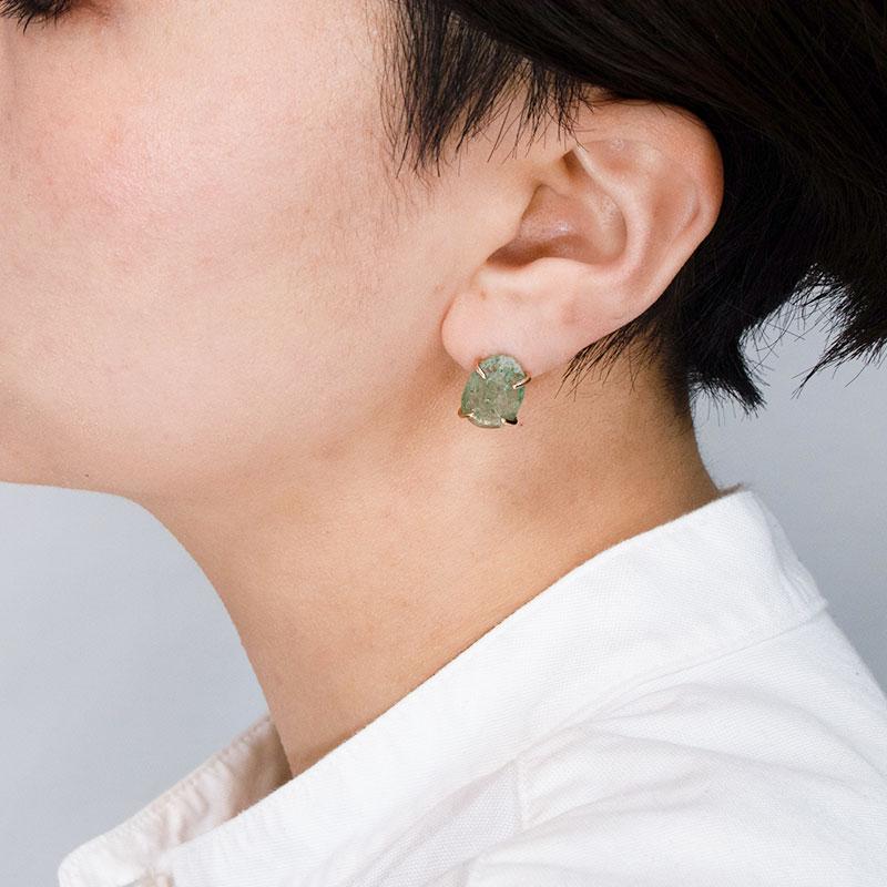 グリーンストロベリークォーツ 天然石 ピアス 14KGF ゴールドフィルド amb-gf-ps96-gsqua Amer Bijoux : AmerBijoux Yahoo!店 - 通販 ...