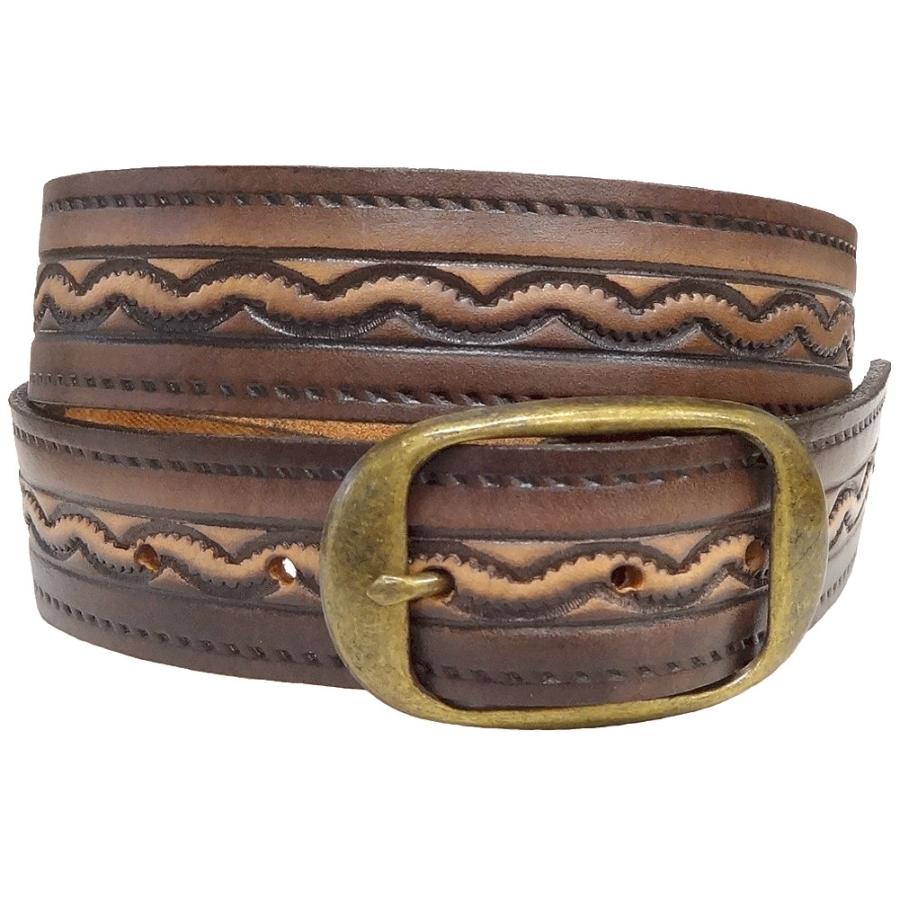 BRACKNEY BRACKNEY LEATHER WORKS GEOMETRIC DESIGNS BELT T510(ジオメトリックデザイン ...