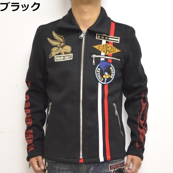 ブレイブマン ルーニーテューンズ LTB-2209 ボンディングライダースジャケット ロードランナー BRAVE MAN LOONEY TUNES バイカー バイク メンズ : アメリカン ...