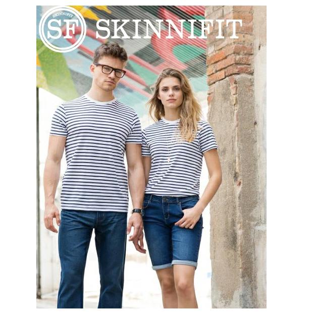 セール！Tシャツ ストライプ SKINNIFIT SF202 Striped Teal : AMERICAN CLOTHING - 通販 - Yahoo!ショッピング