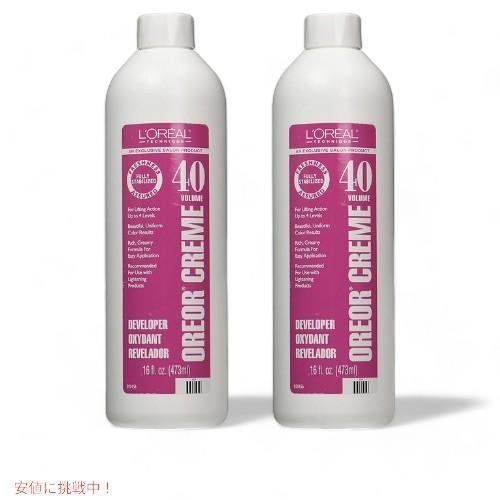 2本セット ロレアル オレオール クリーム 40ボリューム デベロッパー 473ml ヘアカラー Loreal Oreor Creme 40 ...