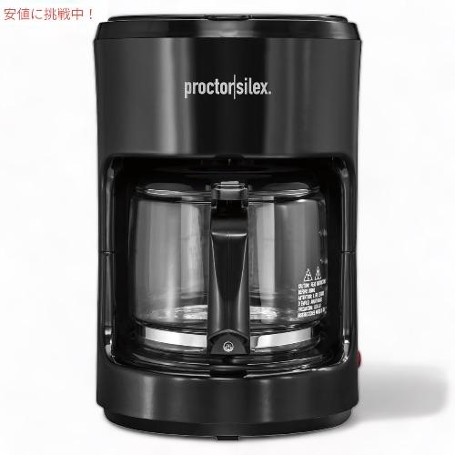 Proctor Silex 【並行輸入品】Proctor ドリップコーヒーメーカー 10杯 ガラスカラフェ ブラック 48351PS ...