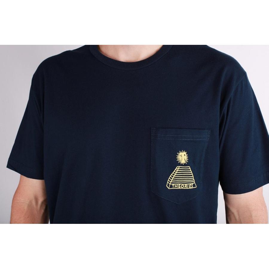 セオリーズ 半袖 ポケット Tシャツ ネイビー ポケT メンズ レディース スケボー スケート THEORIES SCRIBBLE S/S POCKET TEE NAVY : American ...
