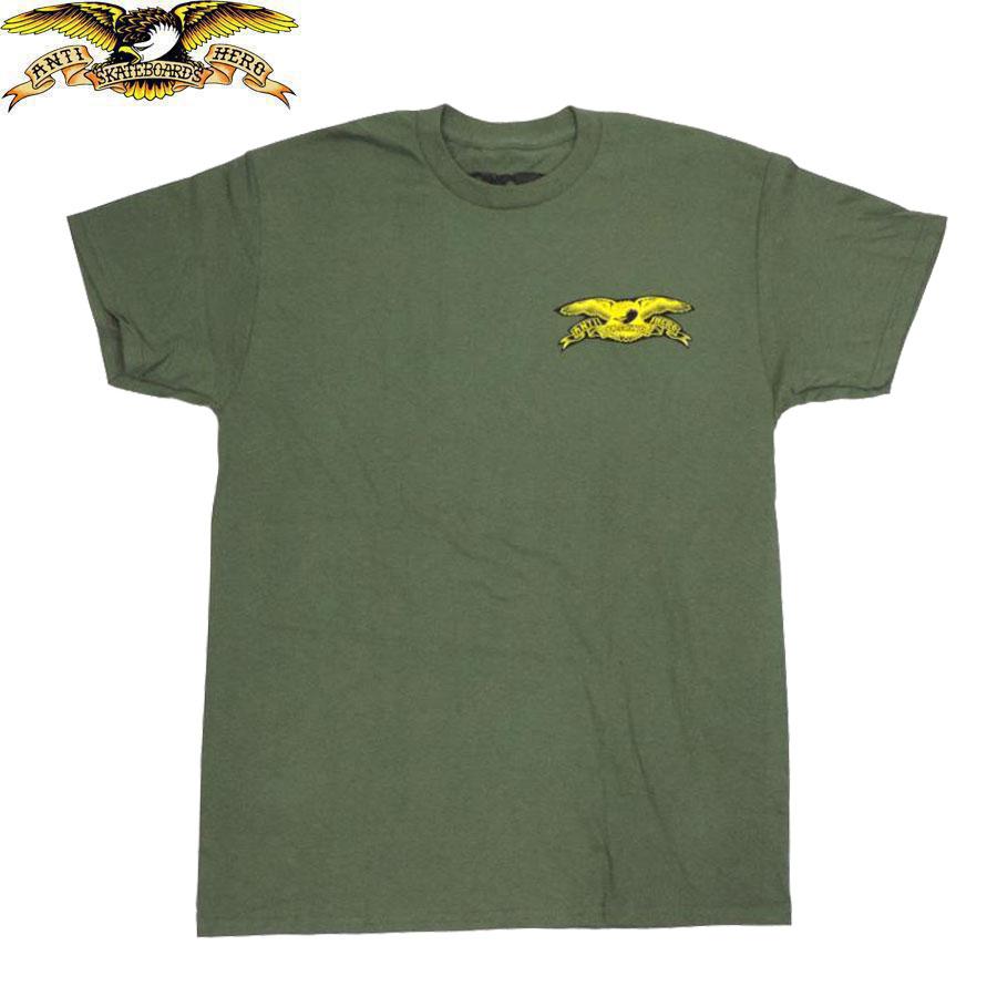 ANTIHERO（アンタイヒーロー） アンチヒーロー 半袖 Tシャツ ホワイト スケーミリタリーグリーント メンズ ANTIHERO BASIC EAGLE CHEST S/S T-SHIRT ...