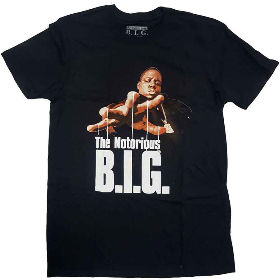 ビギー 海外オフィシャルライセンス Tシャツ バンド メンズ レディース ブラック BIGGIE SMALLS Notorious B.I.G REACHSTRINGS OFFICIAL T ...