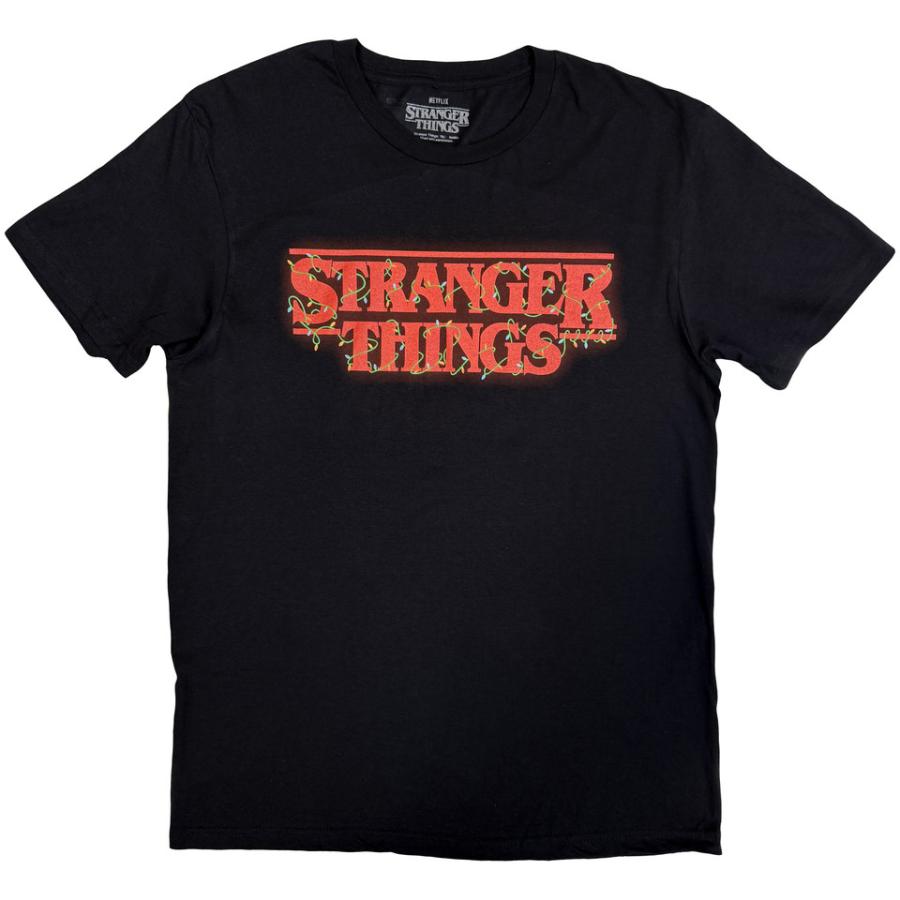 STRANGER THINGS Logo With Christmas Lights OFFICIAL MOVIE T-SHIRTS ...