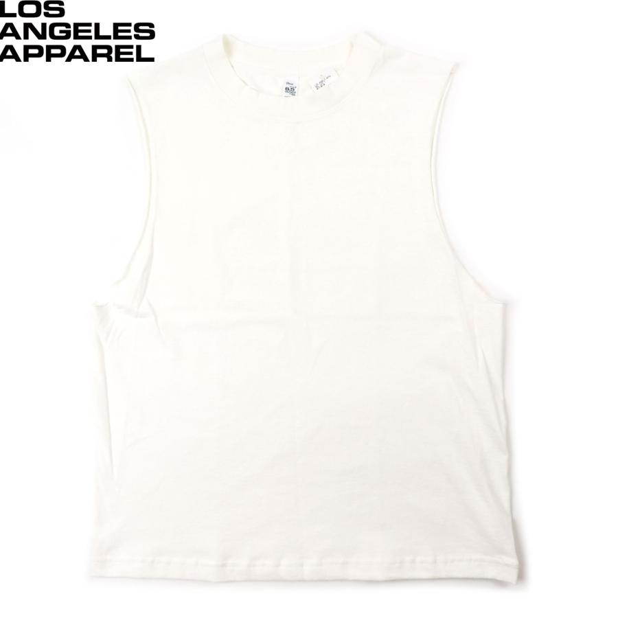 LOS ANGELES APPAREL ロサンゼルス アパレル ノースリーブ Tシャツ ホワイト メンズ 6.5OZ SLEEVLESS T-SHIRTS WHITE : American ...