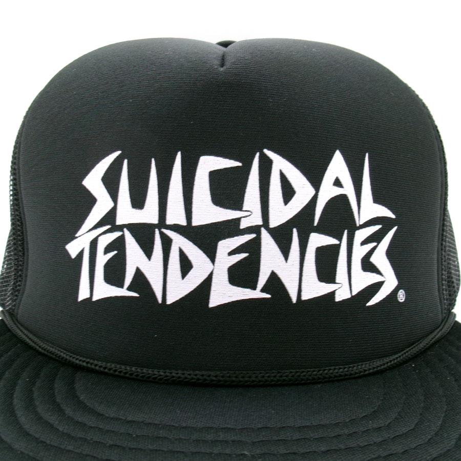 DOGTOWN スーサイダルテンデンシーズ オリジナル フリップアップ メッシュ キャップ ブラック SUICIDAL TENDENCIES OG FLIP UP MESH TRUCKER ...