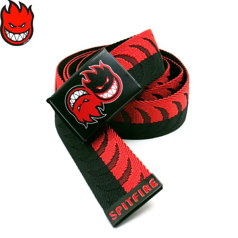 SPITFIRE WHEELS ETERNALL CRESENT JACQUARD WEB BELT BLACK/RED スピットファイヤー ...