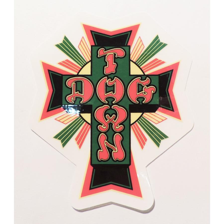 DOGTOWN / ドッグタウン CROSS LOGO STICKER クロスロゴ ステッカー スケート RASTA ラスタ ...