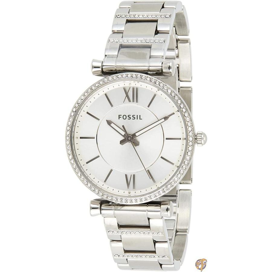 FOSSIL フォッシル CARLIE ES4341 Silver/crystals Stainless Steel Watch 送料無料 ...