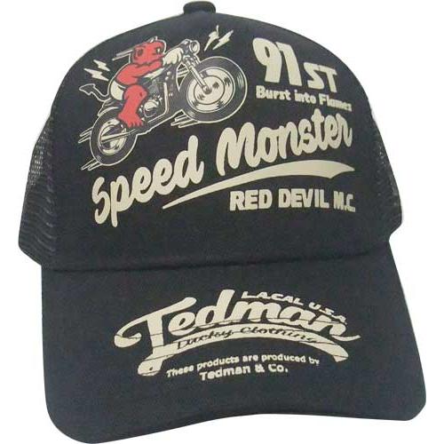 TEDMAN（テッドマン） CAP メッシュキャップ SpeedMoter TDC-8800 BLK)ブラック : アメリカ屋ヤフー店 - 通販 - Yahoo!ショッピング