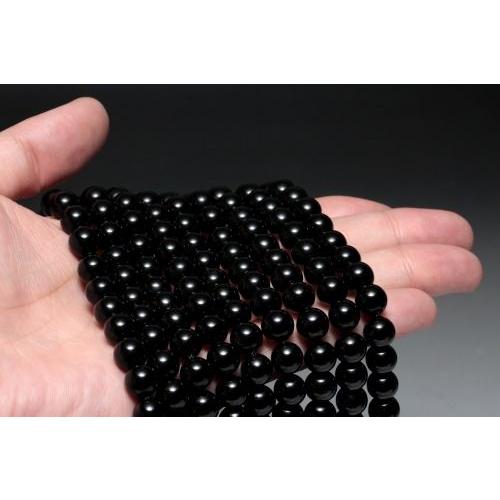 モリオン(黒水晶)ビーズ 【8mm/20cm(半連)/AAA】魔除け 厄払い お守り パワーストーン : AMERI Stone ショッピングYahoo!店 - 通販 - Yahoo!ショッピング